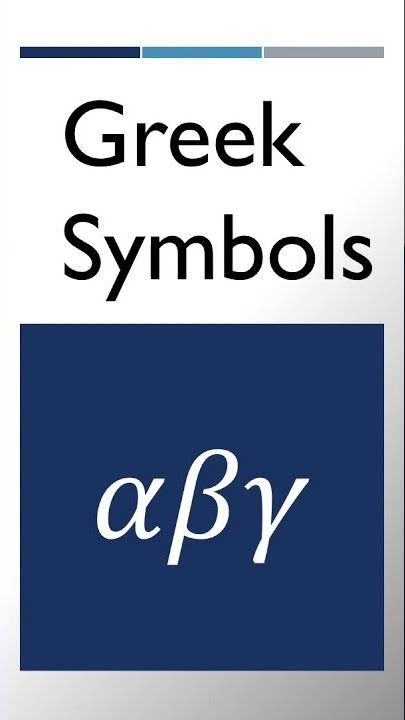 Greek Symbols And Meanings In Math