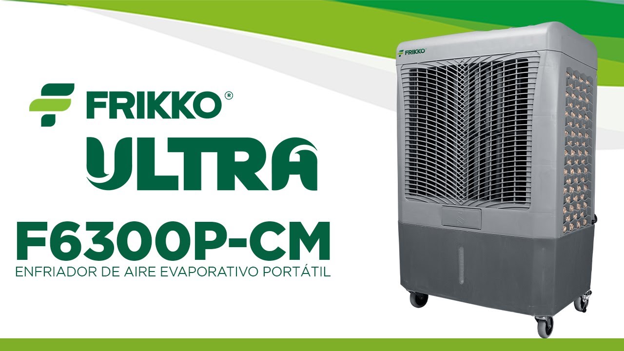 Enfriador Evaporativo Portátil Frikko ULTRA F6300P-CM - YouTube