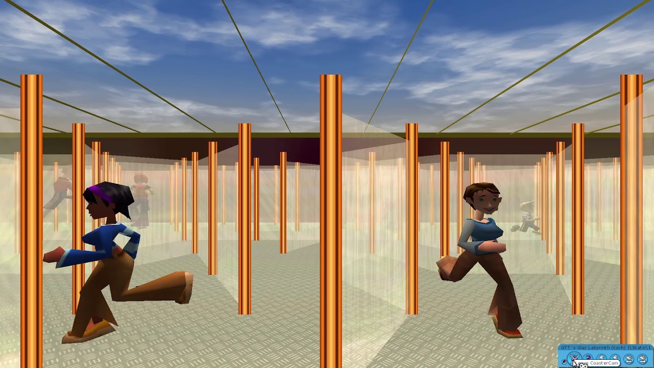 RollerCoaster Tycoon 3 Custom Flat Ride DOWNLOAD (Glass Labyrinth Fun ...