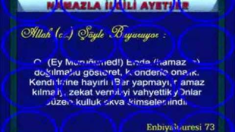 Namazla İlgili Ayet ve Hadisler