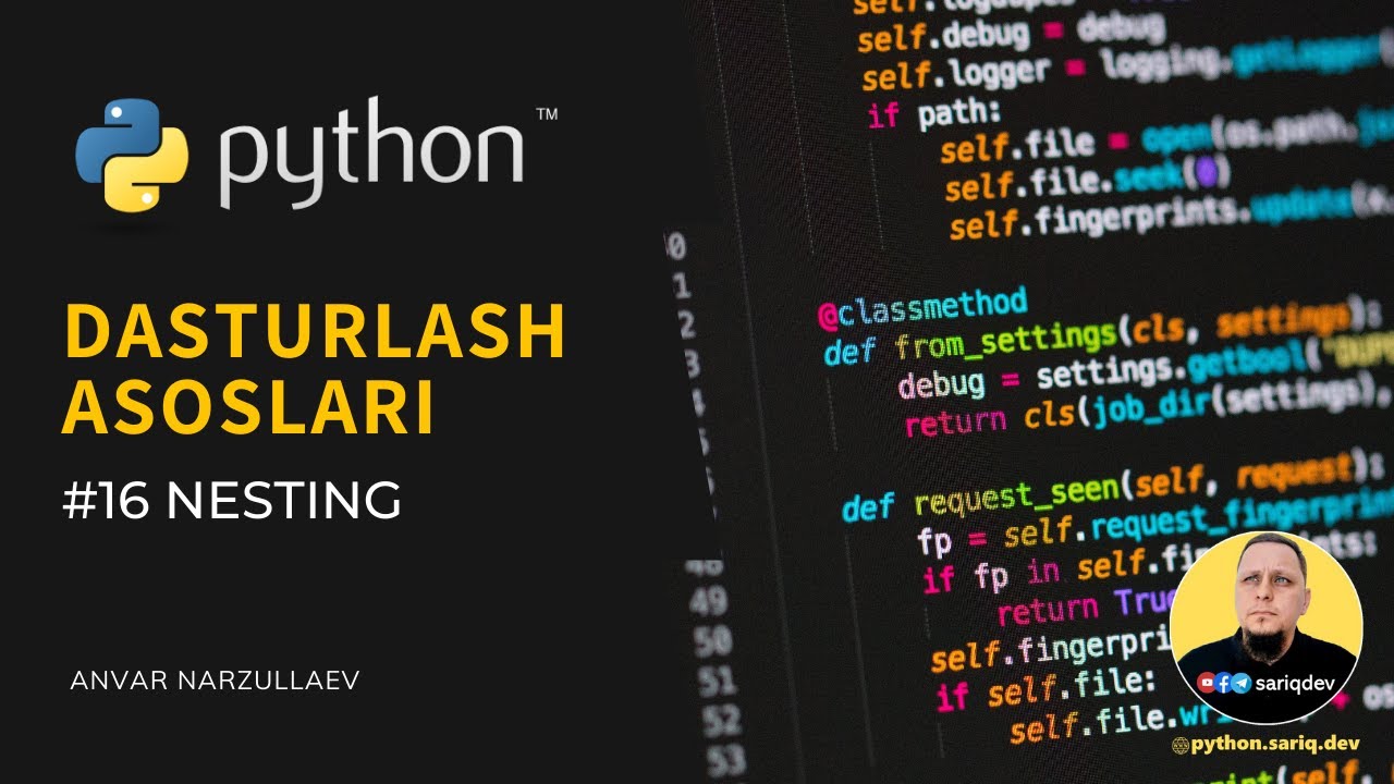 16 Python Darslari Nesting Youtube