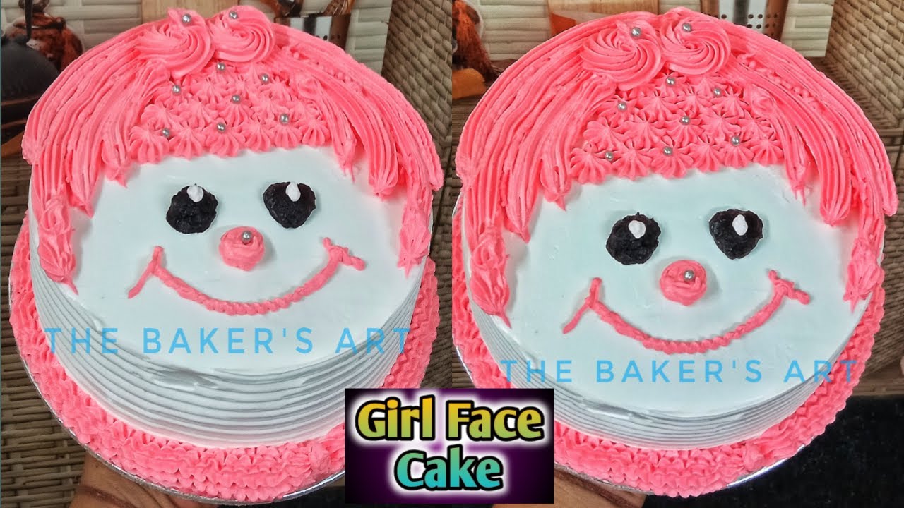 Girl Face Cake | Cake for babies | Angel Face Cake | Another Cake ...