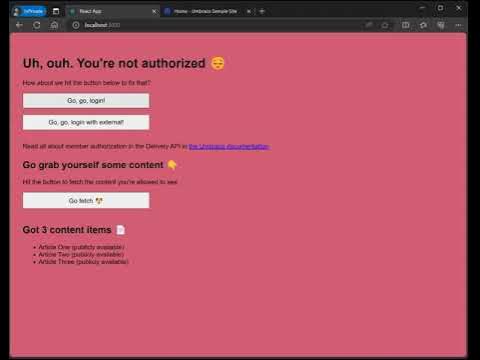 Umbraco headless member auth with external login providers. - YouTube