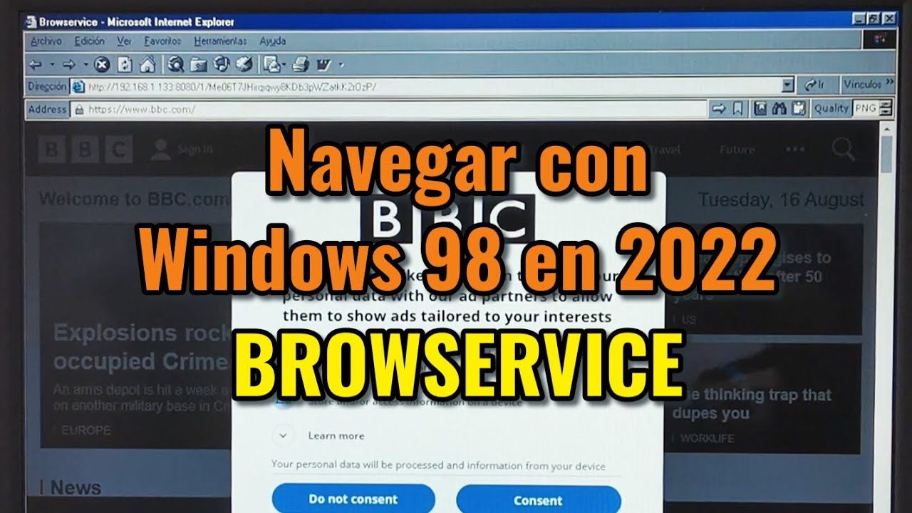 Navegar con Windows 98 en 2022 con un PC retro, configurando un proxy ...