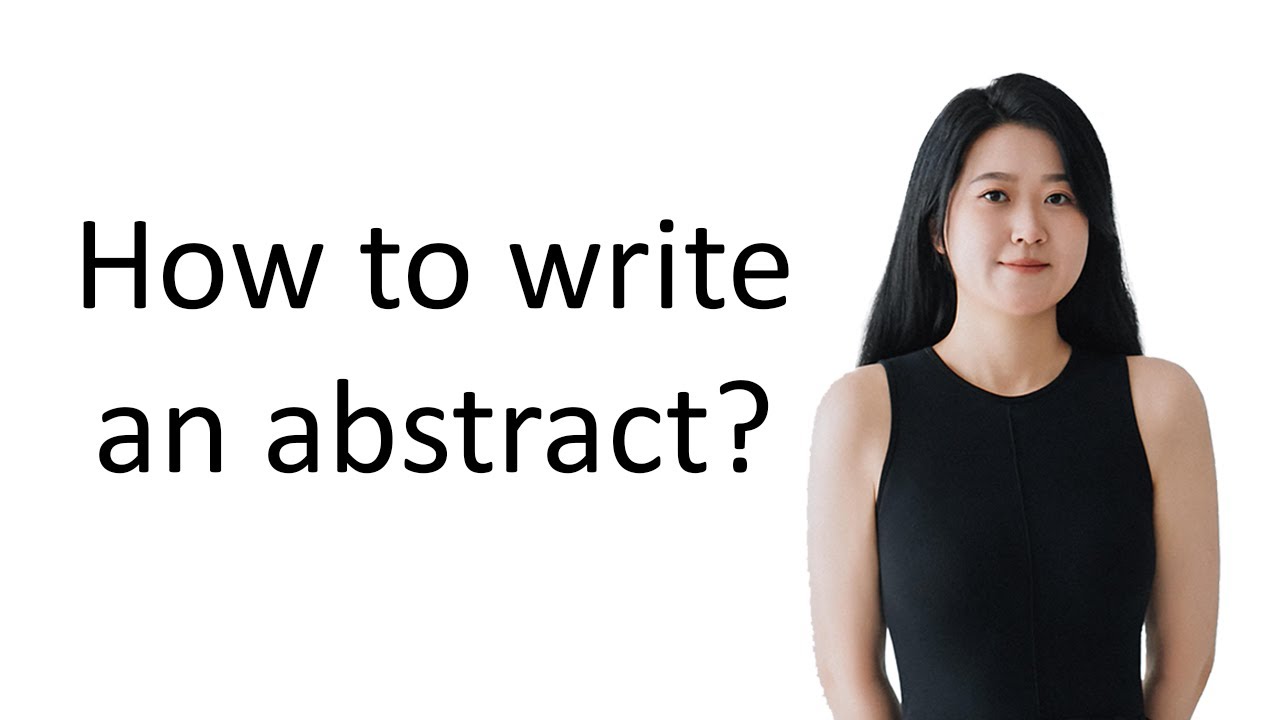 How to write an abstract? Architecture and Urban Field - YouTube