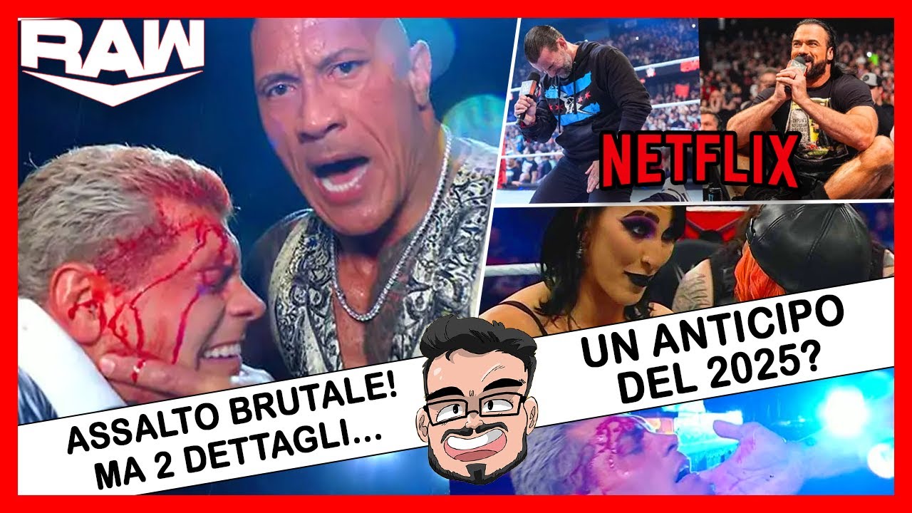 MIGLIOR PUNTATA DI RAW DEGLI ULTIMI ANNI. THE ROCK FA SANGUINARE CODY ...