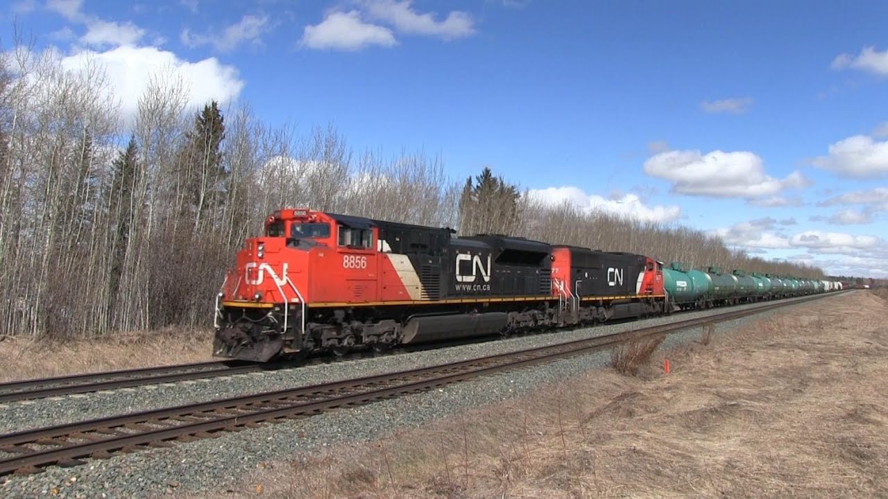 CN Train Spotting HD: CN 8856 [103] Meets CN 8887 [196] At Gainford AB ...