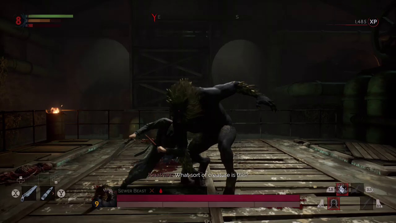 Vampyr: Sewer Beast Boss Fight - YouTube