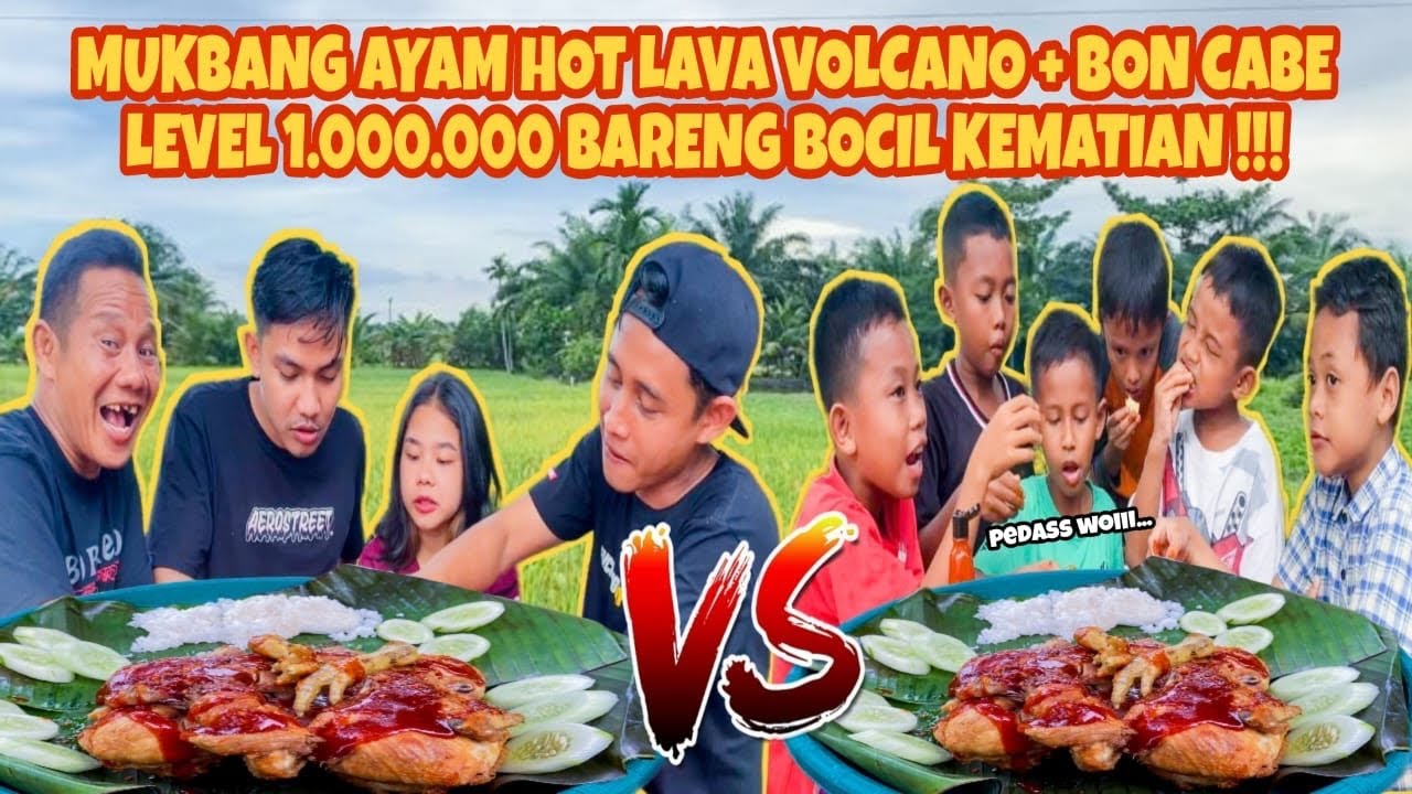 MUKBANG AYAM GORENG UTUH SAOS HOT LAVA VOLCANO + BON CABE LEVEL 50 ‼️ ...