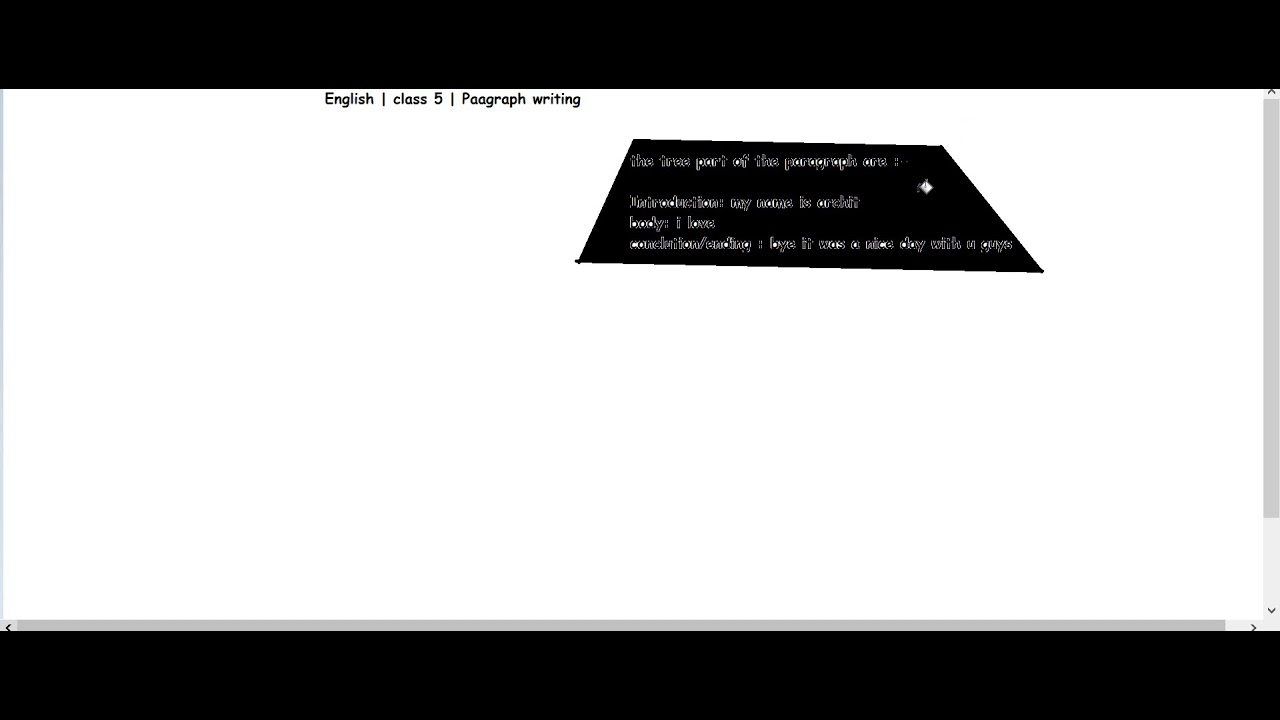 English | Class 5 | Paragraph writing - YouTube