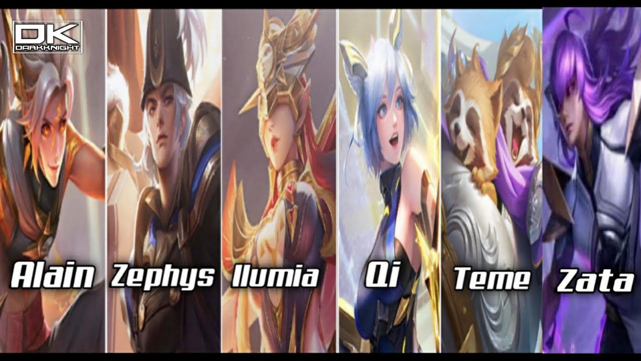 AOV : NEW 6 SKIN Zephys Alain Qi teeme Zata Ilumia ARENA OF VALOR - YouTube