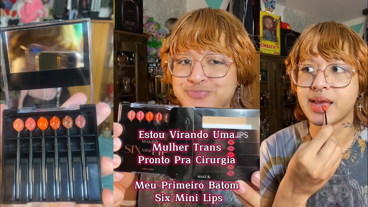 Six Mini Lips Virando uma Mulher Trans #sixminilips - YouTube