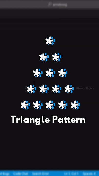 Triangle Pattern in Python|Crazy Codes|Python Tamil|Python Questions|#trending #python - YouTube