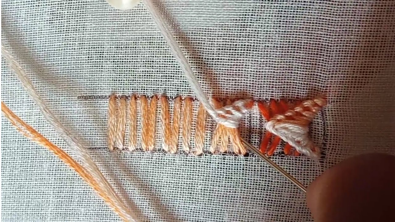 Easy Embroidery Border Design | hand embroidery design | embroidery ...