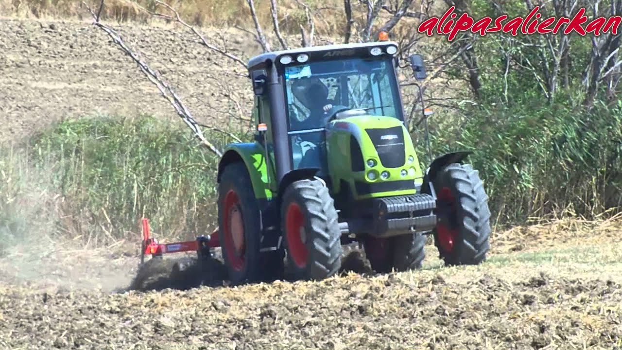 CLAAS ARES 557 ATX CHISEL PLOUGHING WITH NEW ÖZDÖKEN CHISEL 2012 PART2 ...