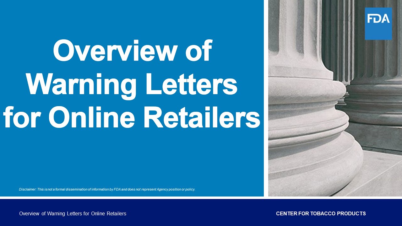 Overview of Warning Letters for Online Retailers - YouTube