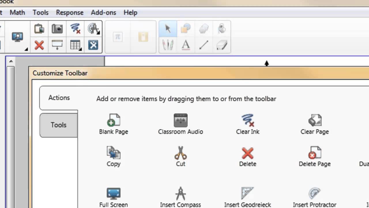 SMART Notebook Customize Toolbar - YouTube