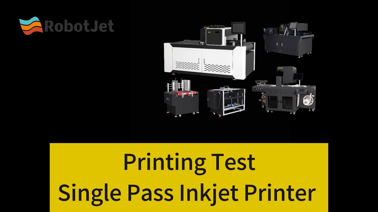 Printing Test Single Pass Digital Inkjet Printer - YouTube