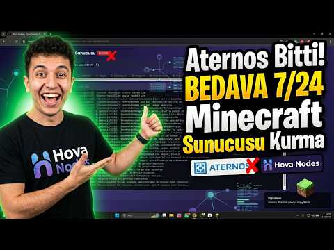 BEDAVA 7/24 Minecraft Sunucusu Kurma | Hova Nodes