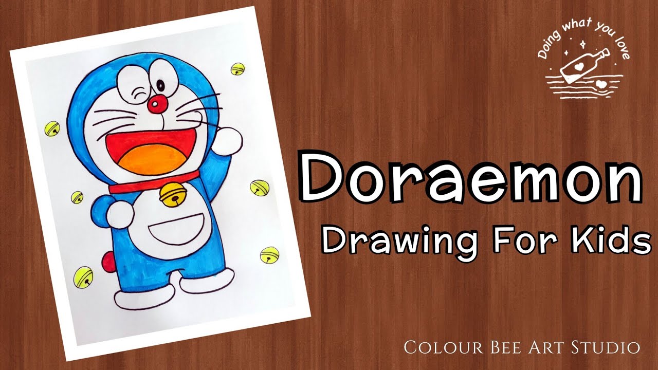 Easy Doraemon Drawing Simple Step by step For Kids |Live Drawing ...
