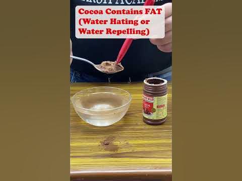 Cocoa powder is Hydrophobic #chemistry #science #shorts #ytshorts # ...