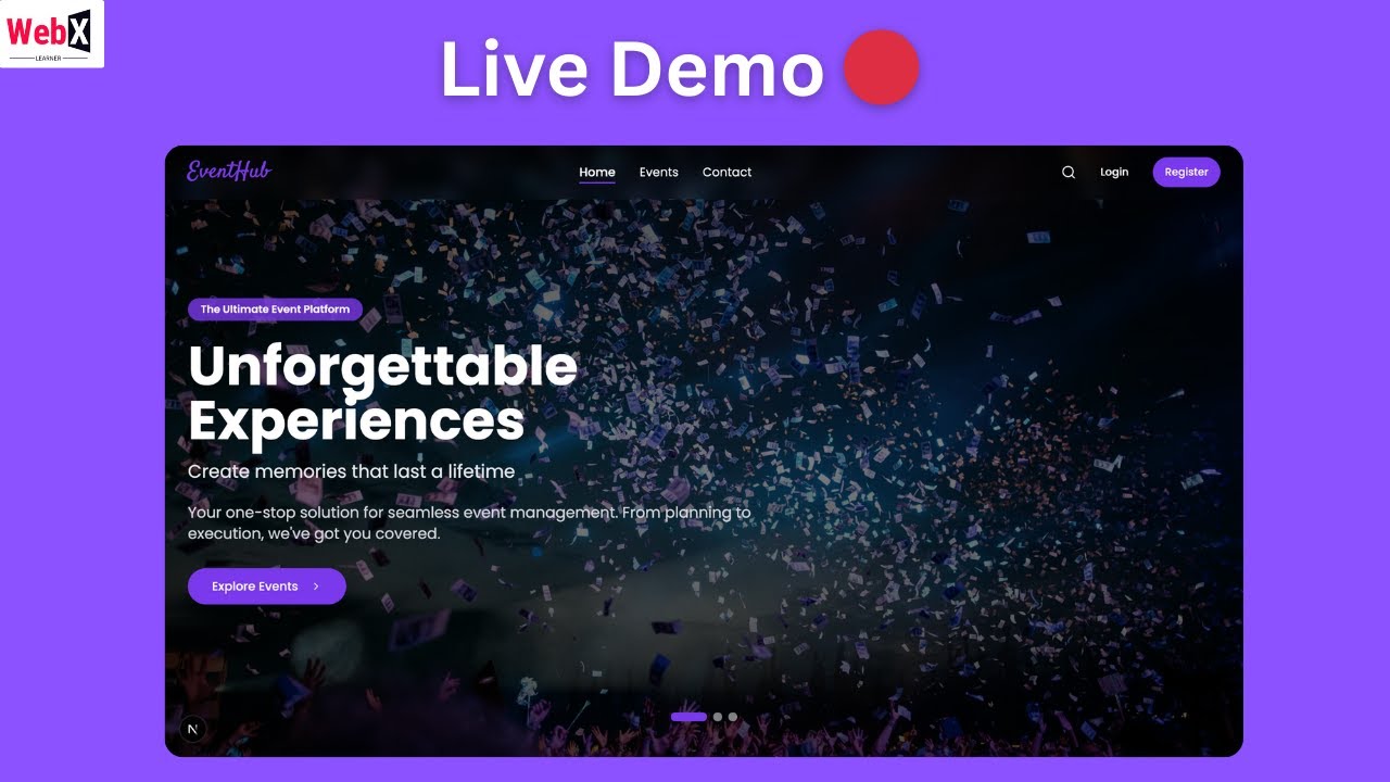 Live Demo 🔴 Advanced Event Management System Project | MERN Stack (React, Node, Express, MongoDB ...
