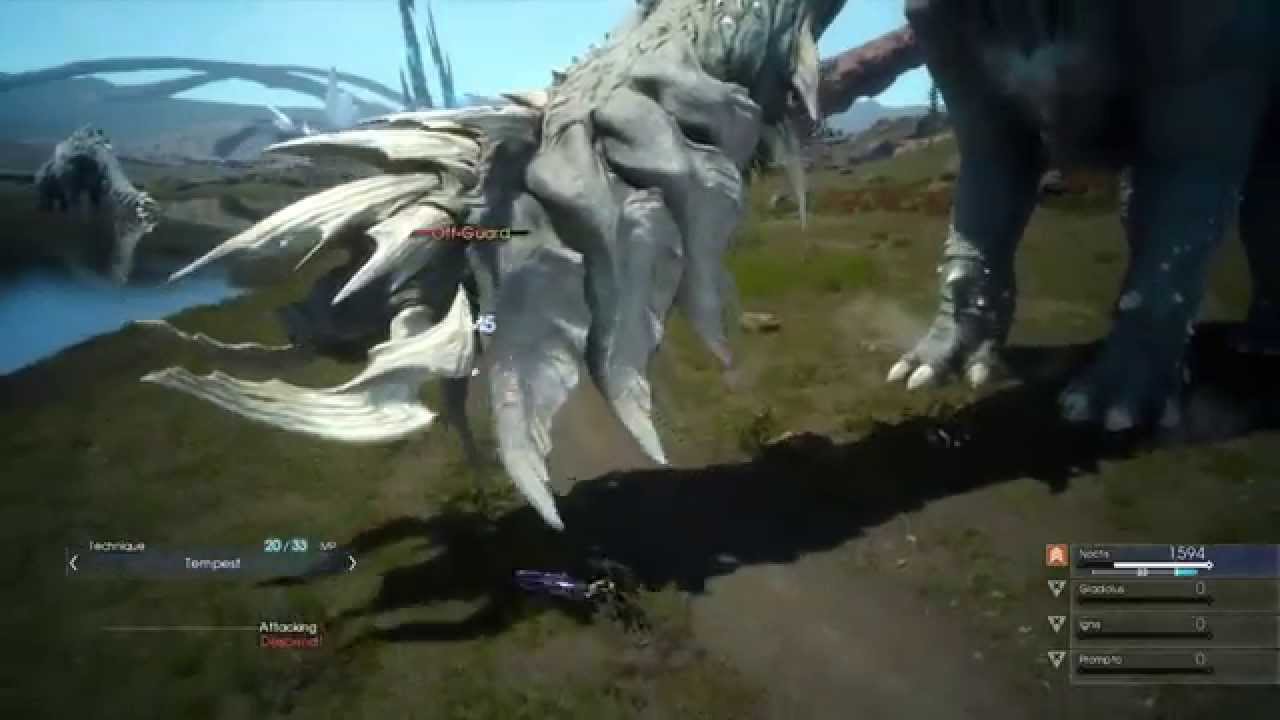 FFXV - Level 99 Catoblepas Kill (Duscae 2.0) - YouTube