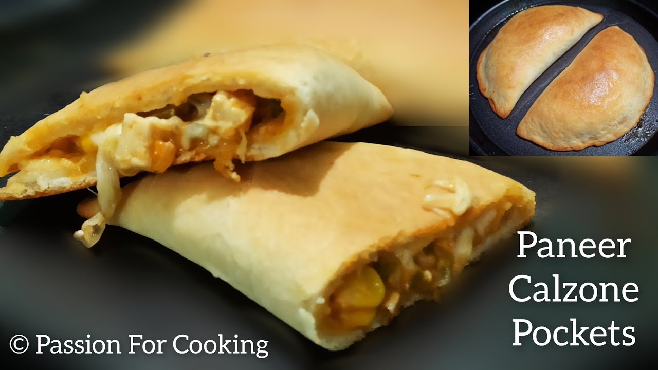 Paneer Calzone Pockets | tangy and cheesy calzones | Domino's style veg ...