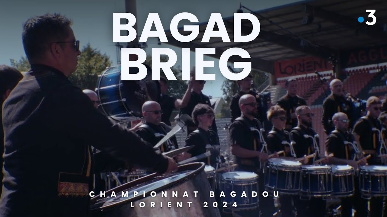Bagad Brieg (Briec) au championnat 2024 des bagadoù de Lorient - YouTube