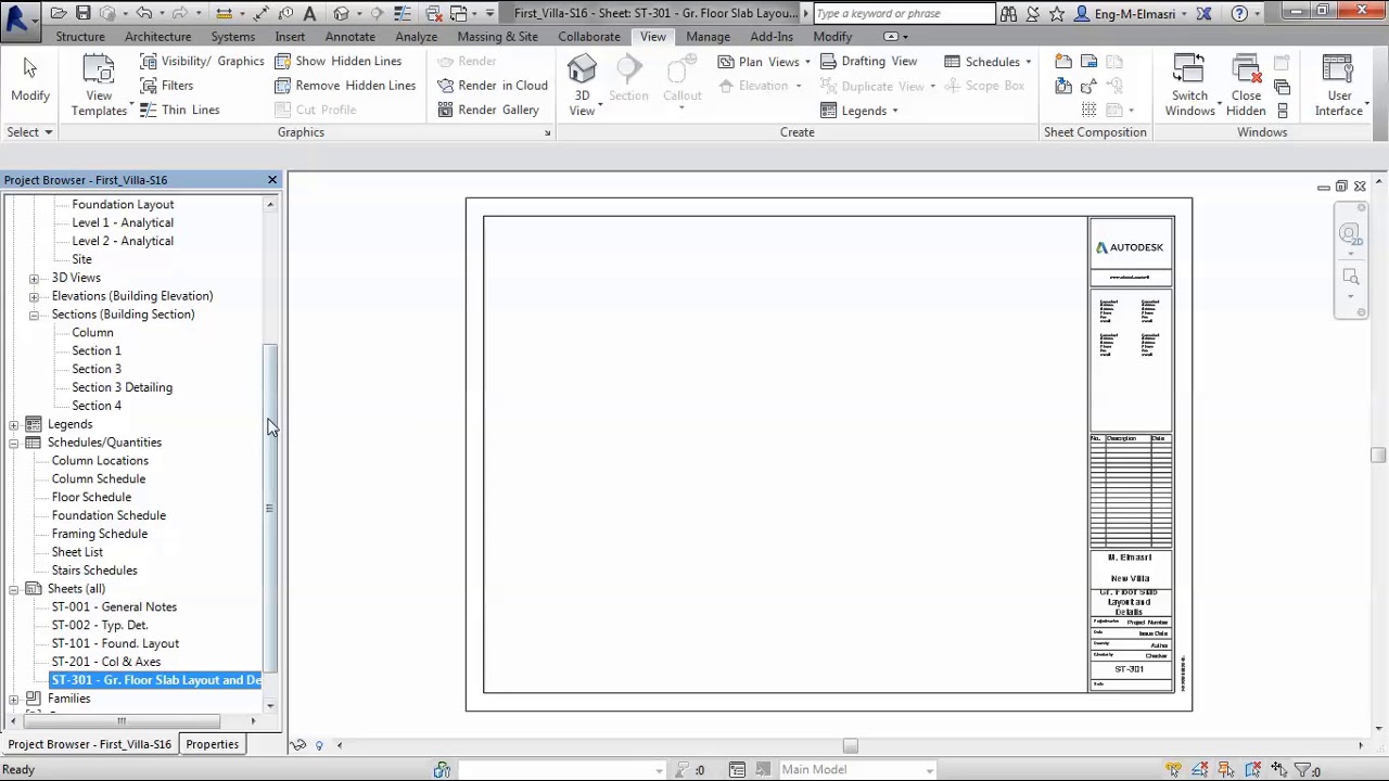 Revit Structure - 24_Sheets -08 Guide Grid.mp4 - YouTube