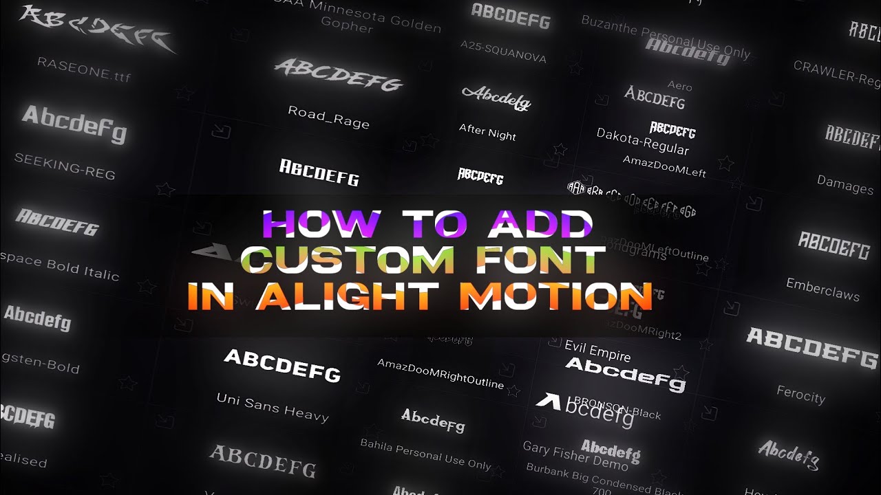 How To Add Font In Alight Motion | Alight Motion Mein Custom Font Kaise Add Kare | Stylish Font ...