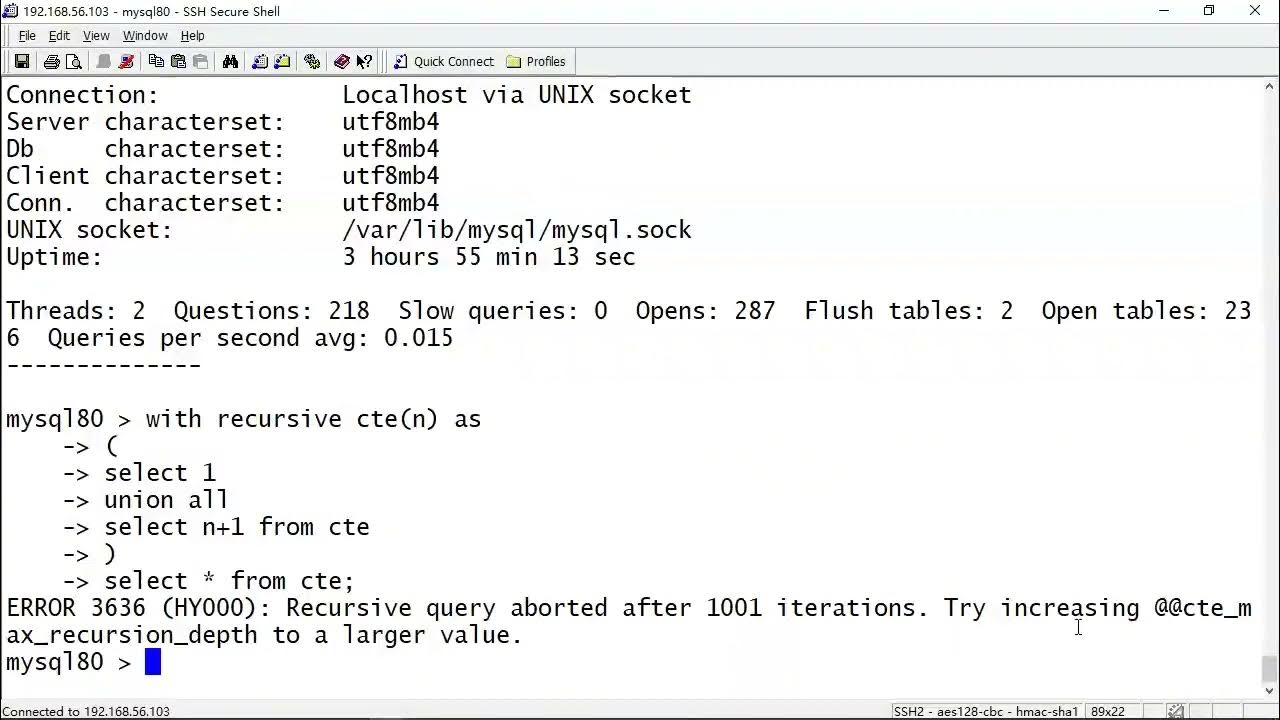 《mysql 80 新特性》第11篇 递归查询的次数限制 Youtube