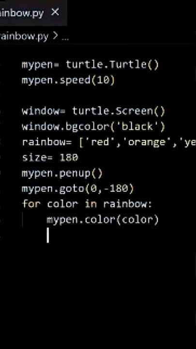 Rainbow programming in Python #shorts #Cloudcode - YouTube