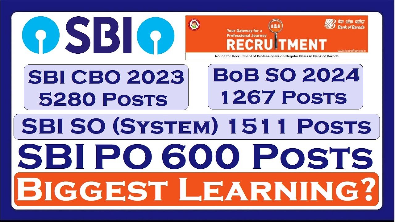 Biggest Learnings from SBI PO, SBI CBO, SBI SO Systems, and BoB SO ...