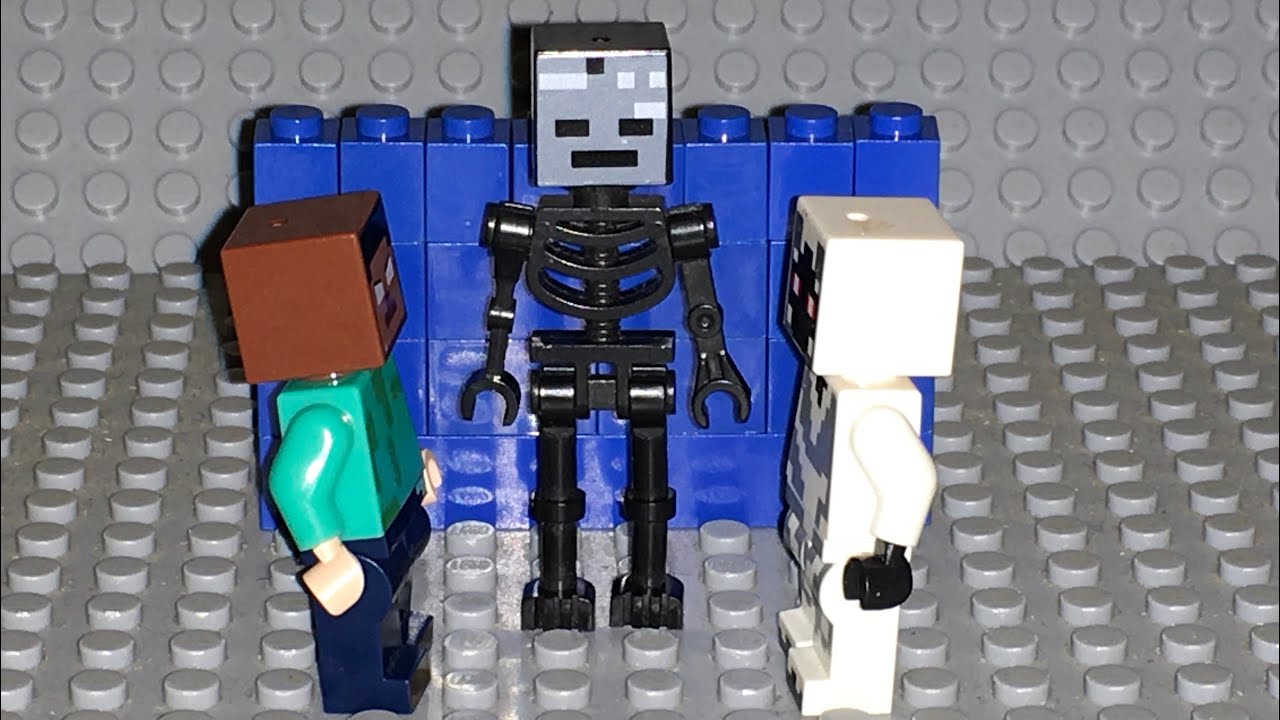 Lego Herobrine And Entity 303 Vs Wither Skeleton - YouTube