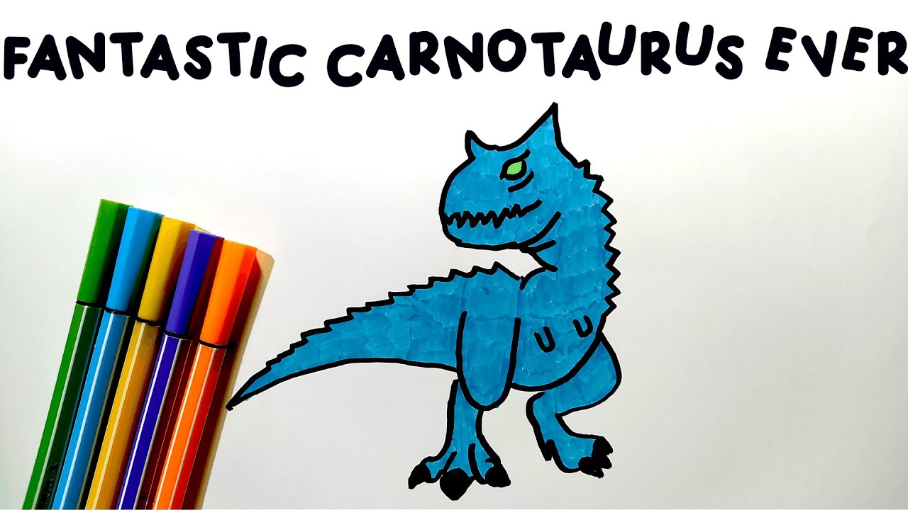 How To Draw A Carnivore Dinosaur|Drawing Carnotaurus - YouTube