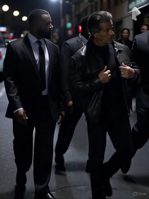 Sylvester Stallone walking around New York with bodyguards - YouTube