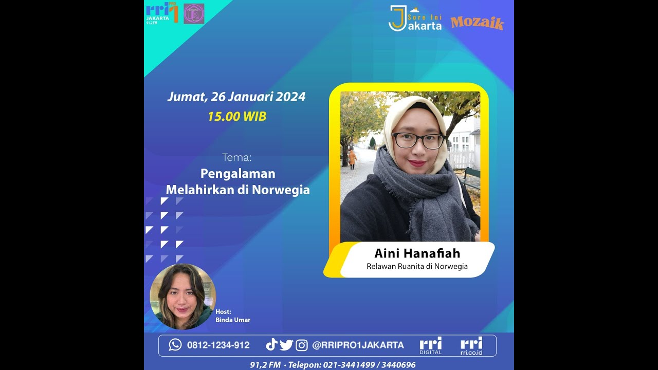 MOZAIK PRO1 - Relawan RUANITA di Norwegia (Aini Hanafiah) - YouTube