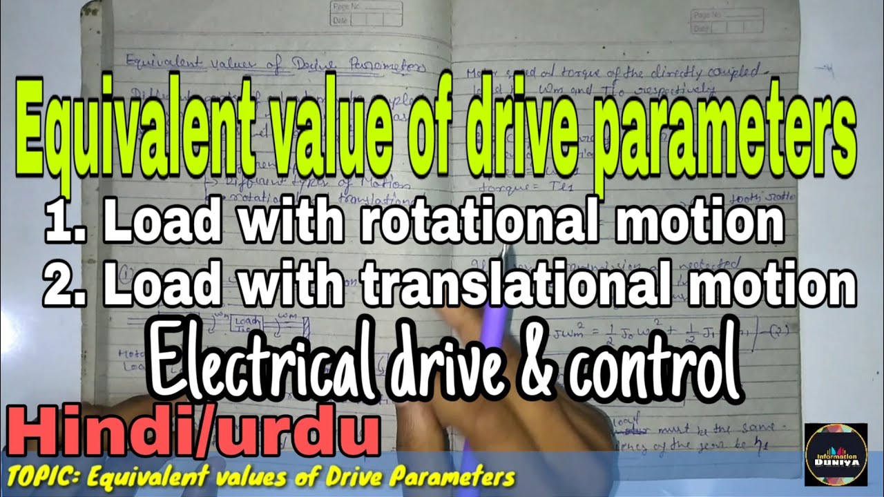 equivalent value of drive parameter | load with rotational motion ...