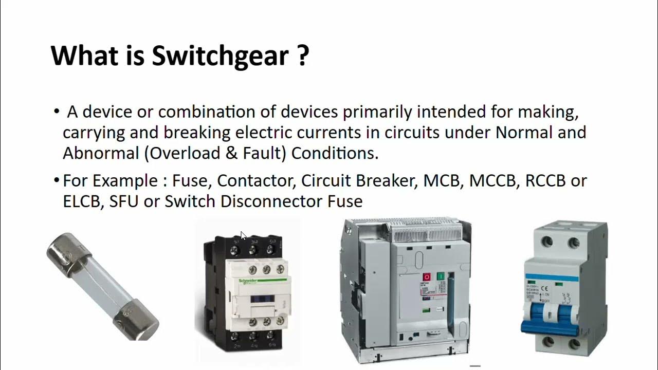 Switchgear Terminology Selection Parameters Of Low Voltage