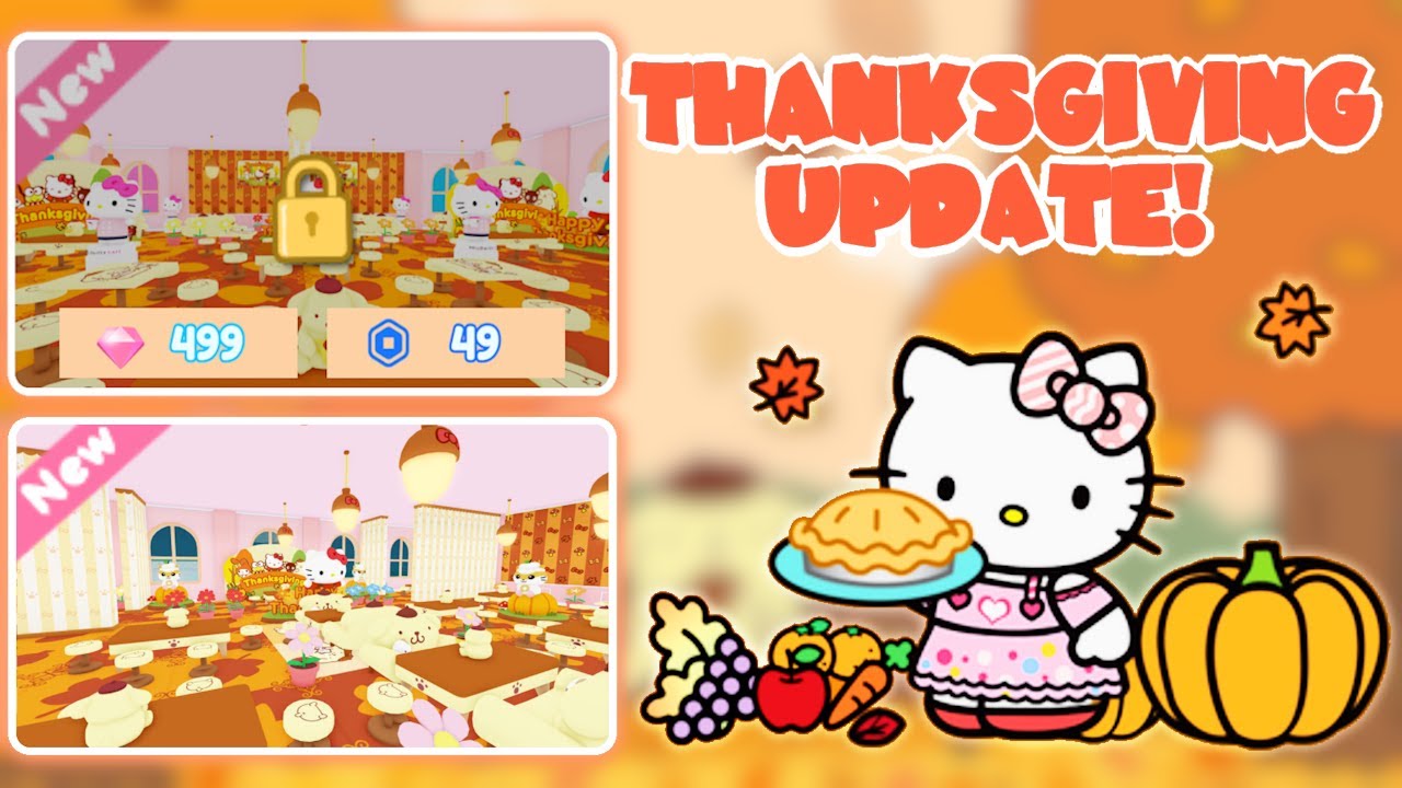 Thanksgiving Update! New Blueprints! | Roblox My Hello Kitty Cafe ...