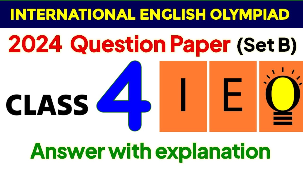 ENGLISH Olympiad class 4 | SOF IEO CLASS 4 | IEO OLYMPIAD CLASS 4 | IEO ...