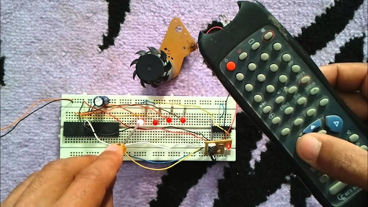 DIY Remote controlled DC motor using PIC18F4550 L293D RC5 IR remote control CCS PIC C - YouTube