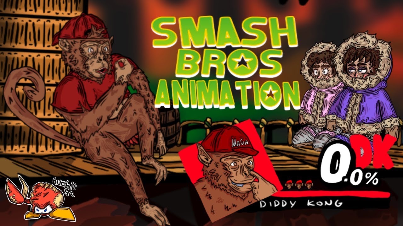 If Diddy Kong was just a regular Monkey (Smash Animation) - YouTube