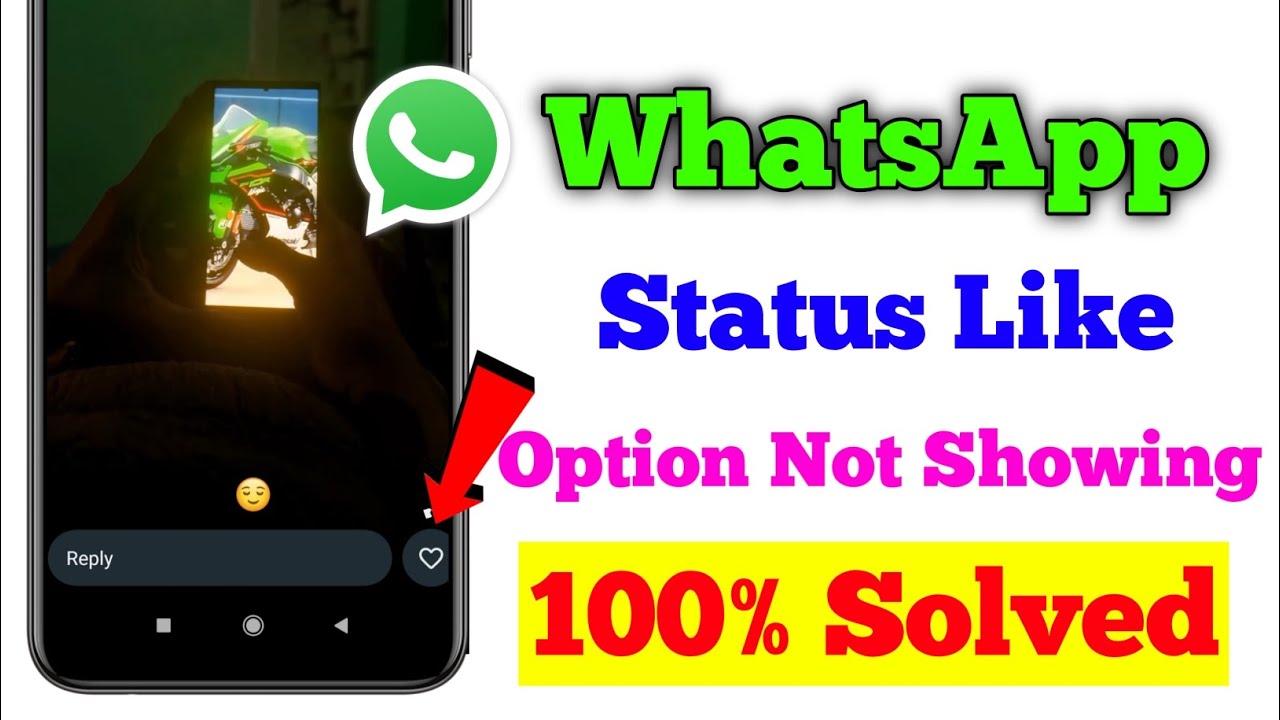 WhatsApp status like button option not showing | WhatsApp like status ...