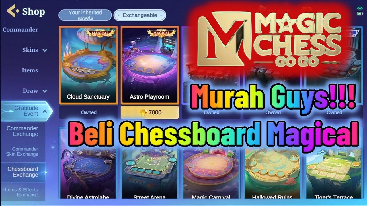 Cara Beli Magical Chess Board, Upgrade Commander, Beli Skin Commander ...