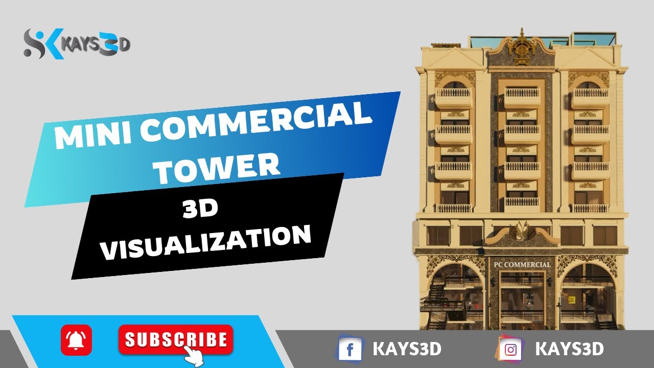 Mini Commercial Tower 3D Visualization | Architecture & Design Showcase ...