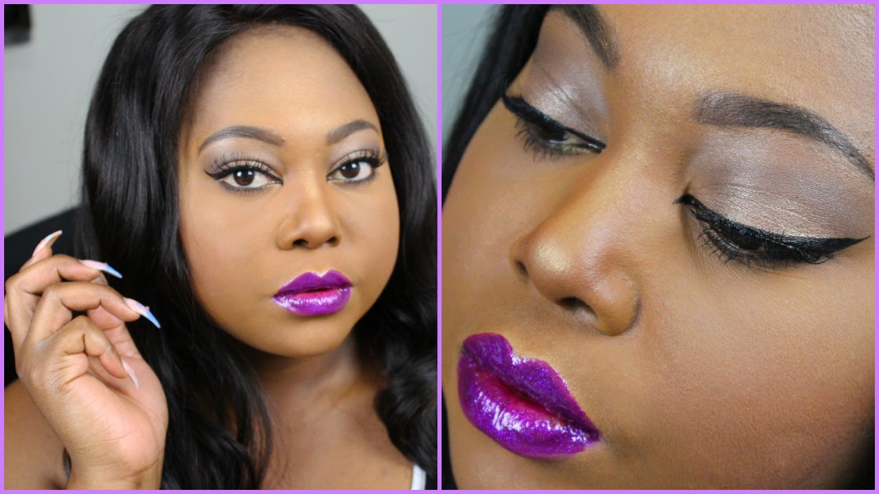 Tutorial | Glam Sparkle Lips + Winged Liner - YouTube
