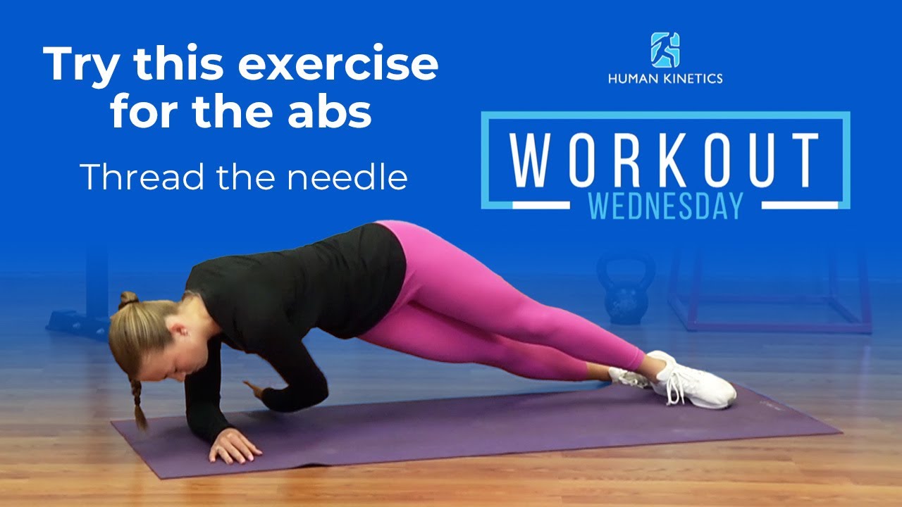 Core exercise- Thread the needle - YouTube