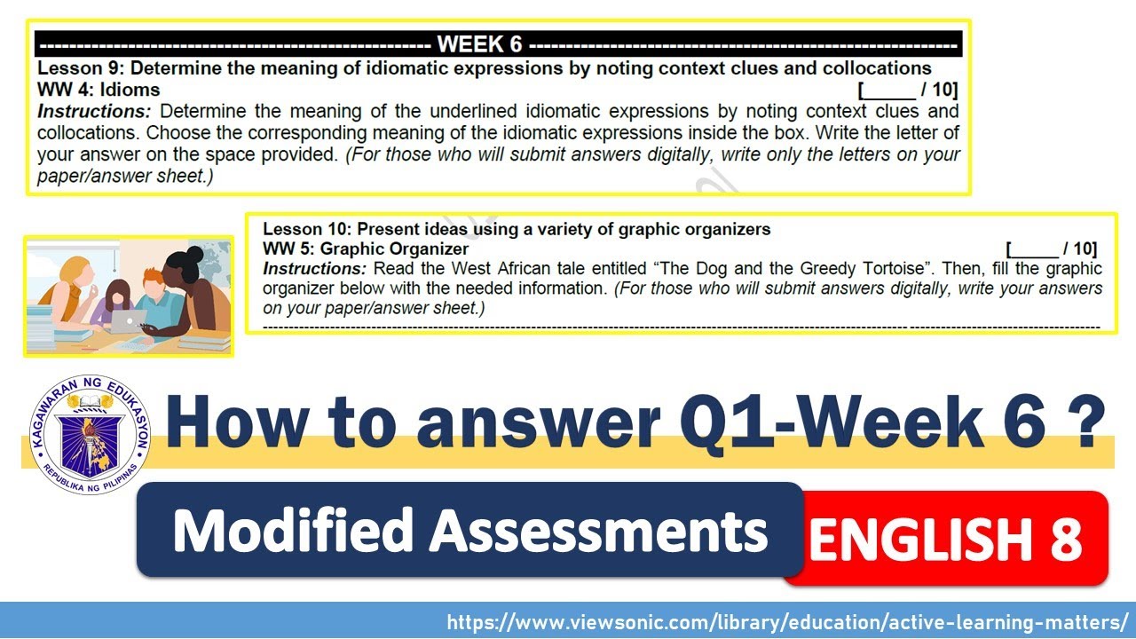 HOW TO ANSWER Q1-WEEK 6? | MODIFIED ASSESSMENTS | klasinfonetwork - YouTube